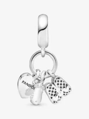 Pandora | Jewelry | Pandora Baby Bottle And Shoes Dangle Charm | Poshmark